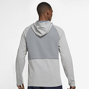 Nike Therma-FIT Men's Full-Zip Training Hoodie (Small, Smoke Gray/Heather/Smoke Gray) (DD2102-084-S)