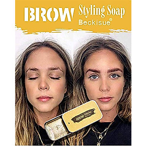 Eyebrow Soap Kit,brow pomade,eyebrow gel clear,Brows Styling Soap,Long Lasting Waterproof Smudge Proof Eyebrow Styling Pomade for Natural Brows (01)