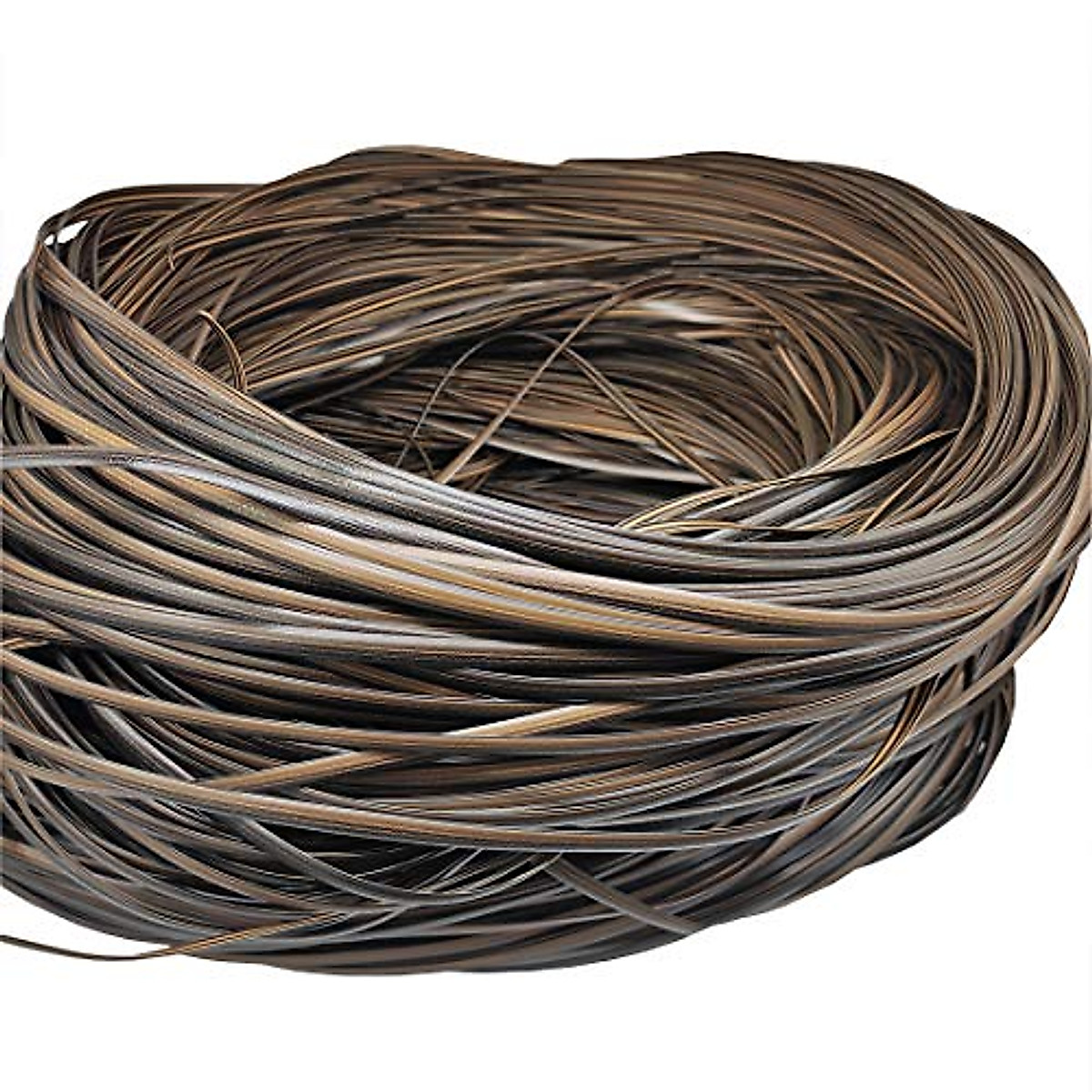 RNY Gradient Brown Polyethylene Plastic Rattan Synthetic Wicker Repair Material for Knit and Repair Rattan Chair Table Basket (Brown Gradient, 60 feet)