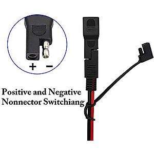 zdyCGTime SAE to SAE Polarity Reverse Adapter 2Pin SAE Connector Extension Solar Panel Power SAE Male to Female Plug Adapter Connectors,for Quick Disconnect Extension Cable(4Pack)