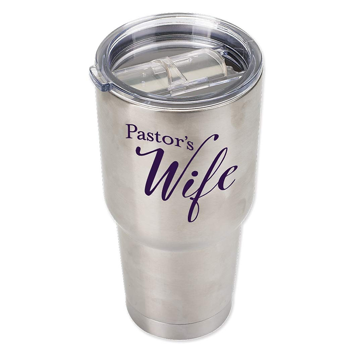Elanze Designs Pastor's Wife Teach Pray Love 30 Oz Stainless Steel Travel Mug with Lid