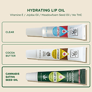 Ruby Kisses Hydrating Lip Oil Cannabis Sativa Hemp Seed RLO04D1 (3 PACK)