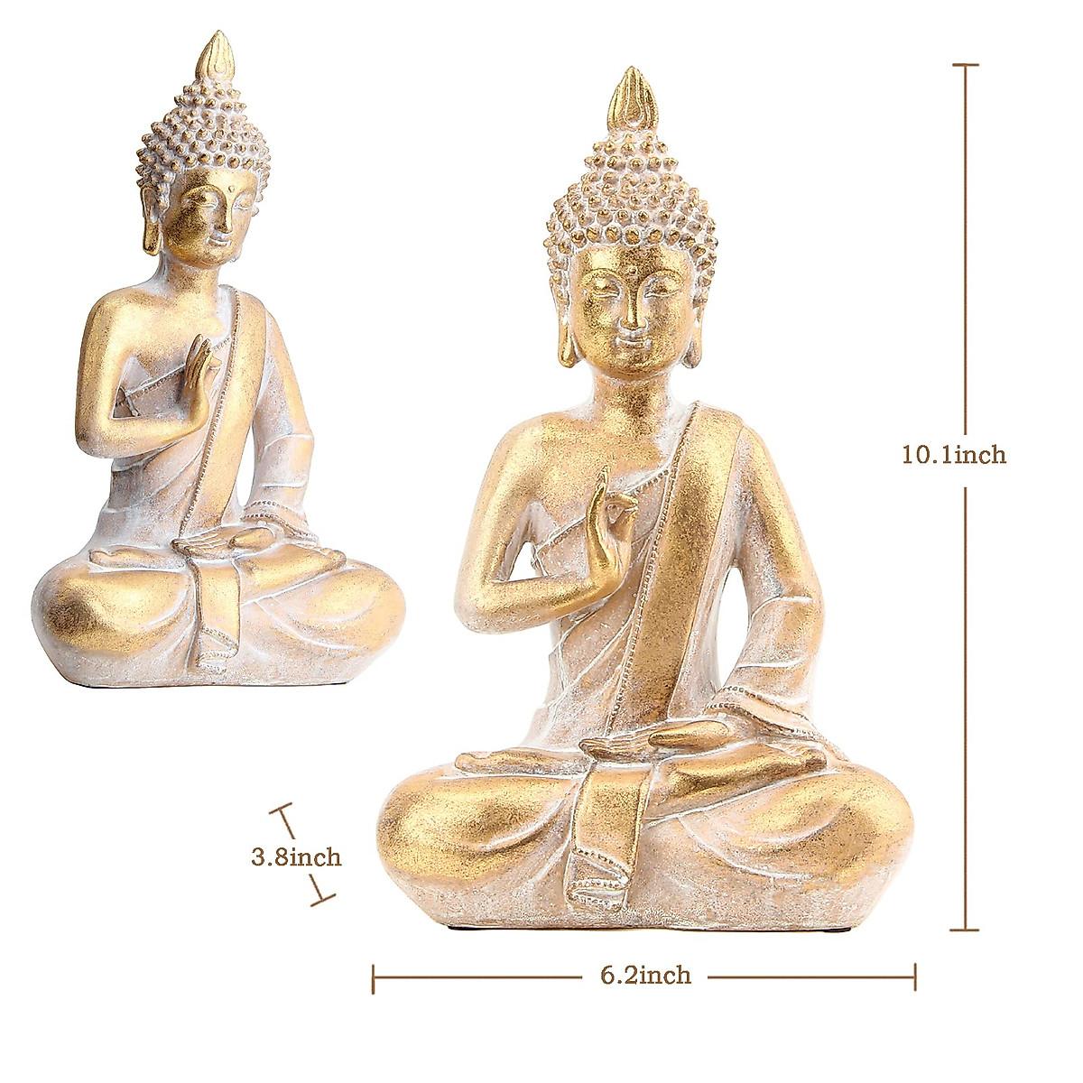 Buddah statute buddha statues buda – Budha figurine for zen meditation decor,Serene Buddas for home office tabletop shelf desktop spiritual living room decoration,Golden in yoga pose,Small mini 6 inch