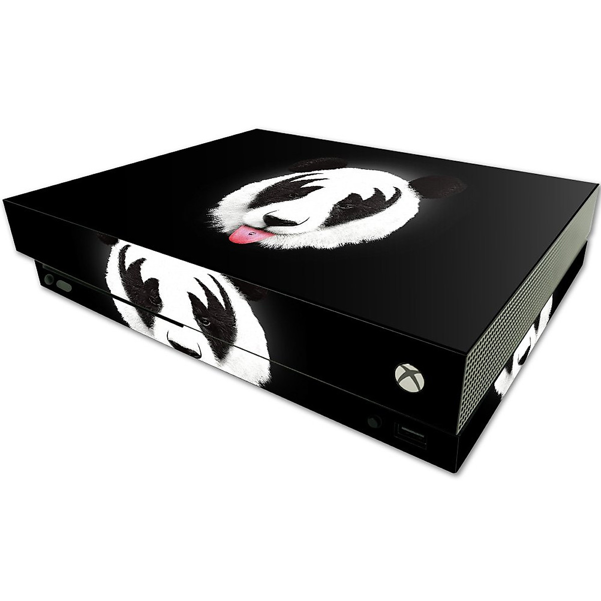 MightySkins Skin Compatible with Microsoft One X Console Only - Rock N Roll Panda | Protective, Durable, and Unique Vinyl Decal wrap Cover | Easy to Apply, Remove, and Change Styles | Made in The USA