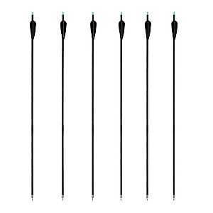 NC93 28/30/32 Inch Archery Arrows Mixed Carbon Arrow Target Practice Hunting Arrows Spine 500 for Compound Recurve Long Bows 6/12pcs (32 inch, Black 12pcs)