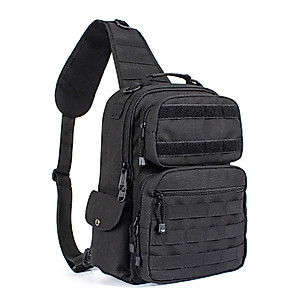 Leaper Military Tactical Backpack Assault Pack Sling Bag Molle Backpack Out Bag Black