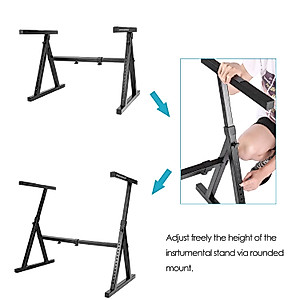 Neewer Z-Style Keyboard Stand - Heavy Duty Steel Construction with Solid Locking System, Support Stand for Piano Keyboard Instrument
