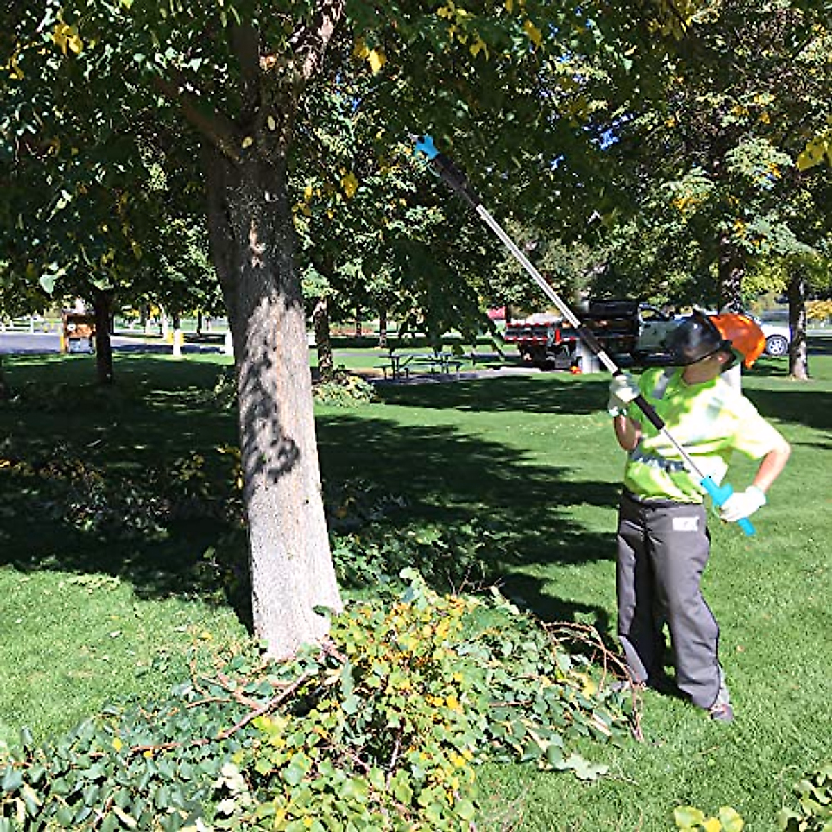 Cekegon 1 Inch Electric Pruner Shear with Long Reach Pruner, 2 x 2Ah batteries, 16.8V, Professional Cordless Electric Pruning Shears Secateurs