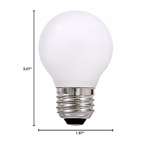 SYLVANIA LED TruWave Natural Series G16.5 Globe Light Bulb, 40W Equivalent, Efficient 4.5W, Medium Base, 350 Lumens Dimmable, Frosted, 2700K, Soft White (40799), 2 Count (Pack of 1)