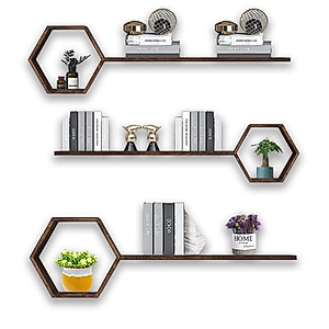 Jiofaviu 6 PCS Floating Shelves Set for Wall Décor, Wall Mounted Cube, Farmhouse Style Floating Shelf for Living Room, Bedroom, Home Decor Furniture