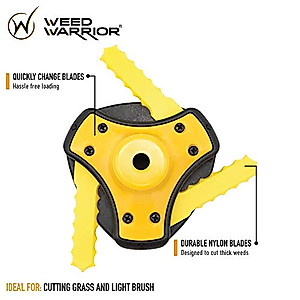Weed Warrior Push-N-Load 3-Blade Trimmer Head Accessory, Universal Fit
