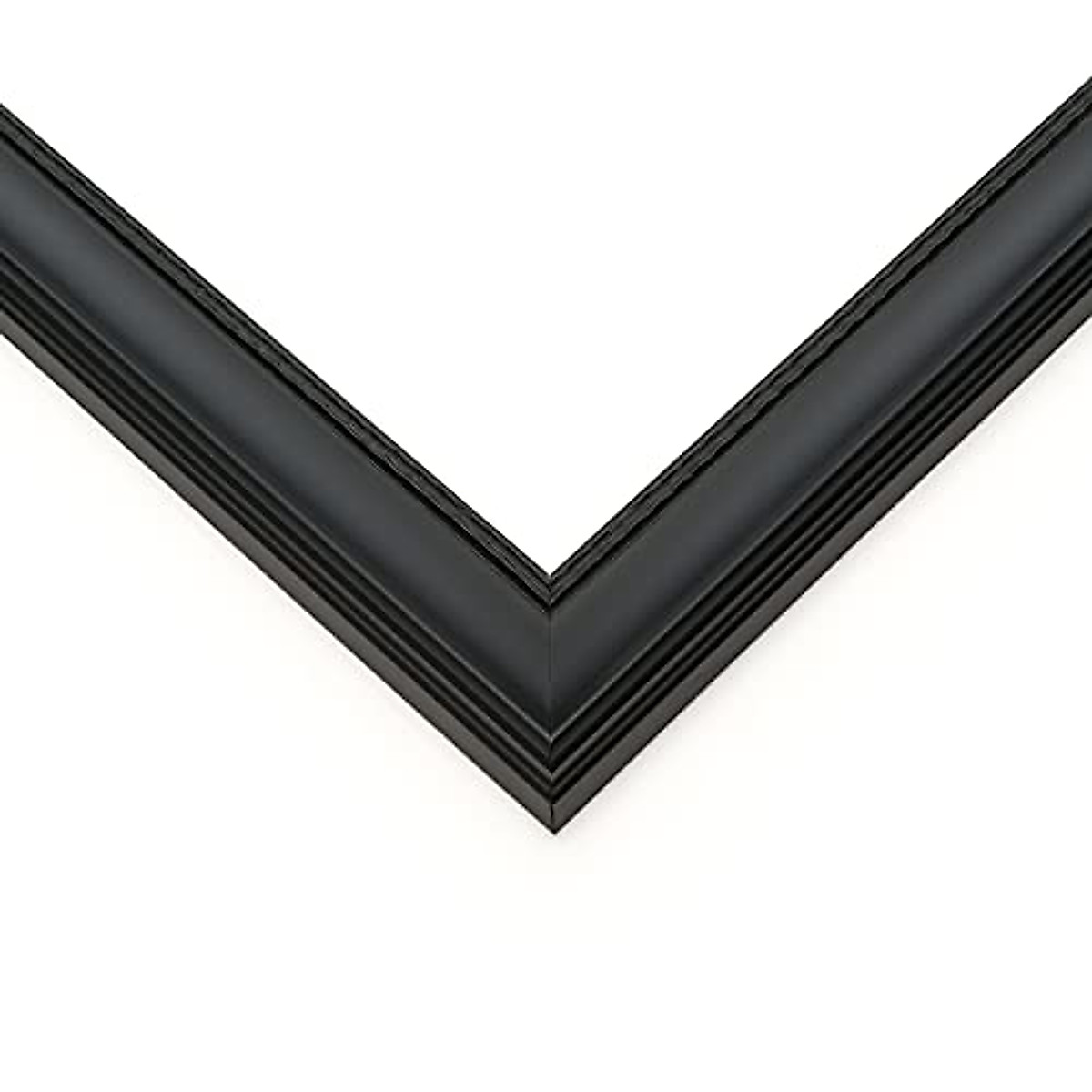 19x45 Frame Black Real Wood Picture Frame Width 1.25 Inches | Interior Frame Depth 0.5 Inches | Garrin Black Traditional Photo Frame Complete with UV Acrylic, Foam Board Backing & Hanging Hardware
