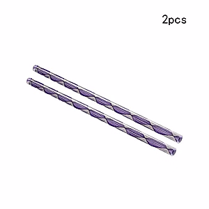 Fielect Dark Purple Twisted Line Acrylic Round Rod Standard Plexiglas Tolerance Lightweight for DIY 10mm Diameter 250mm Height 2Pcs