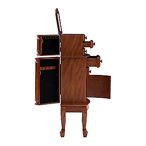 Powell Classic Cherry Jewelry Armoire, 16.5 x 40.25 x 11.88