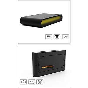 CHENBAI 12W Modern Black Hallway Wall Light IP65 Aluminum Waterproof Wall Lamp Modern Slim COB Exterior Up/Down Wall Mounted Square Light for Outdoor Home Garden Decorate Warm Light