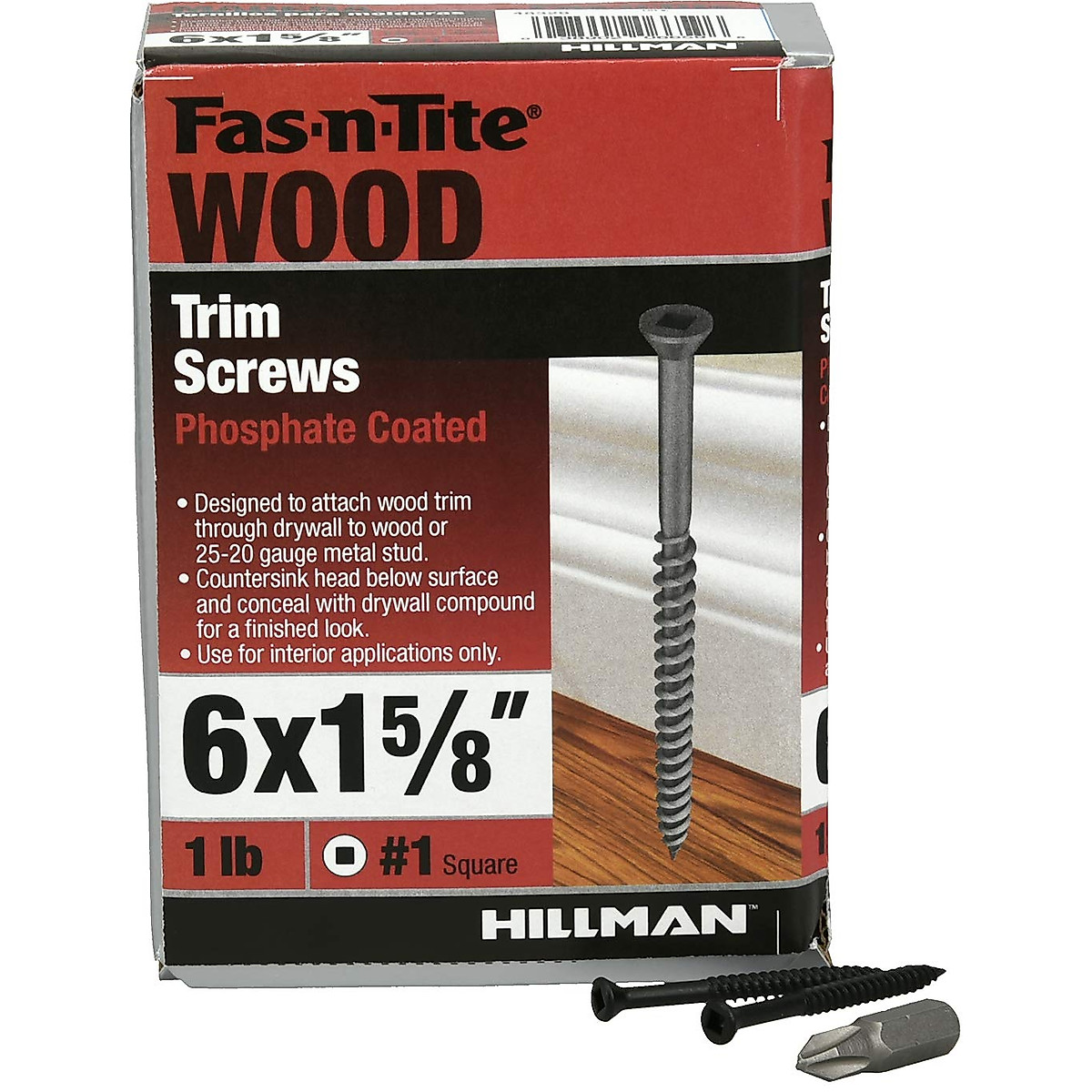 Fas-n-Tite 48329 Trim Screws, Black 0.625 inches