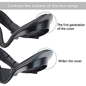 FULYEE Facial Interface Bracket, PU Leather Foam Face Cover Pad Replacement - Widened Face Cover Sweat-Proof Replacement Face Pads for Oculus Quest 2