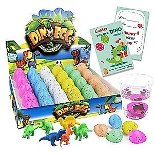 MIIRR Dinosaur Eggs, 30pcs Dino Smashers Eggs Kit as Easter Day Party Favors Games Supplies, Hatching in Water Growing Toys for Boys Girls 4-7