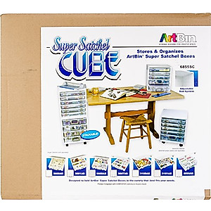 Art Bin Super Satchel Cube - Empty-15.5'x16.75'x15.625' White Fob: Mi