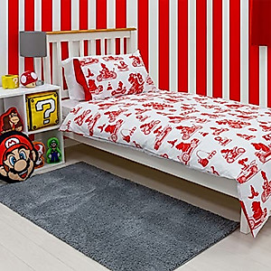 Nintendo Mario Closeup Single Duvet Cover Set