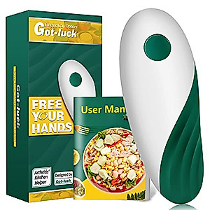 Electric Can Opener Smooth Edge, One Touch Automatic Food Safe Design Handheld Opener Fits Almost All Can Sizes, Ideal for Seniors with Arthritis, Best Kitchen Gadgets for Women