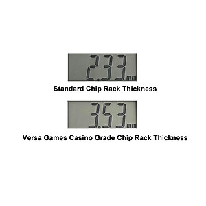 Versa Games 10 Clear Acrylic Poker Chip Trays with Cover - Casino Grade - 30% Thicker Than Standard Chip Trays - For Standard Size Poker Chips & Clay Poker Chips - 10 Chip Racks - Each Holds 100 Chips