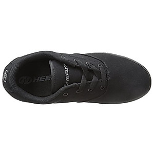 Heelys Launch-K Skate Shoe, Black Canvas, 3 M US Little Kid