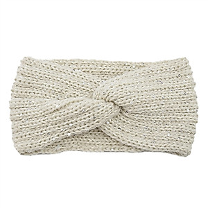 WTAIS Knitted Sequin Cross Hair Band Warm Sports Headband Ear Protection Head Cover Face Wash Wool Hair Band Braided Headband 1Pcs (Color : 5-01)