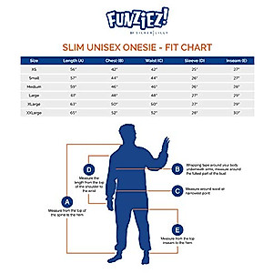 Slim Fit Adult Onesie - Animal Halloween Costume - Plush Fruit One Piece Cosplay Suit for Women and Men by FUNZIEZ!