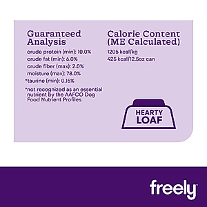 Freely Limited Ingredient Diet, Grain Free Dog Food, Natural Wet Food For Dogs, Adult Canned Dog Food Lamb, 12.5oz x 6 cans