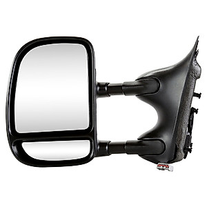 AutoShack Driver Towing Mirror Power Black Textured Non-Heated Manual Folding Replacement for 1999-2007 Ford F-250 Super Duty F-350 Super Duty 2000-2005 Excursion 5.4L 6.0L 6.8L 4WD RWD KAPFO1320227