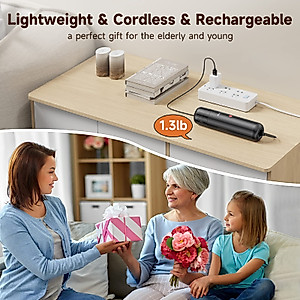 Mini Vacuum Cordless Rechargeable Powerful Car Hoover Hand Held Vacuum for Dust, Sand, Crumbs, Ultra-Light Portable for Home, Car