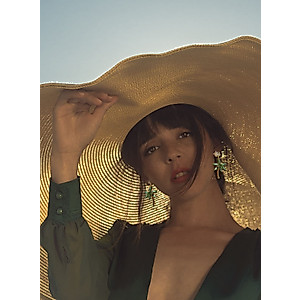 Fashion Trendy Palm Tree Earrings for Women,Bling Unique CZ Tropical Earrings Plant Leaf Drop Dangle Earrings,Funky Novelty Vacation Summer Boho Hawaiian Holiday Cute Jewelry(white green)