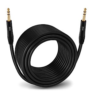 LyxPro 100 Feet ¼ TRS to ¼ TRS Balanced Audio Cable, Superior Signal Transfer, Crystal Clear High Frequency, Noiseless, Durable & Flexible Patch Cable, Professional Grade Heavy Duty Male to Male