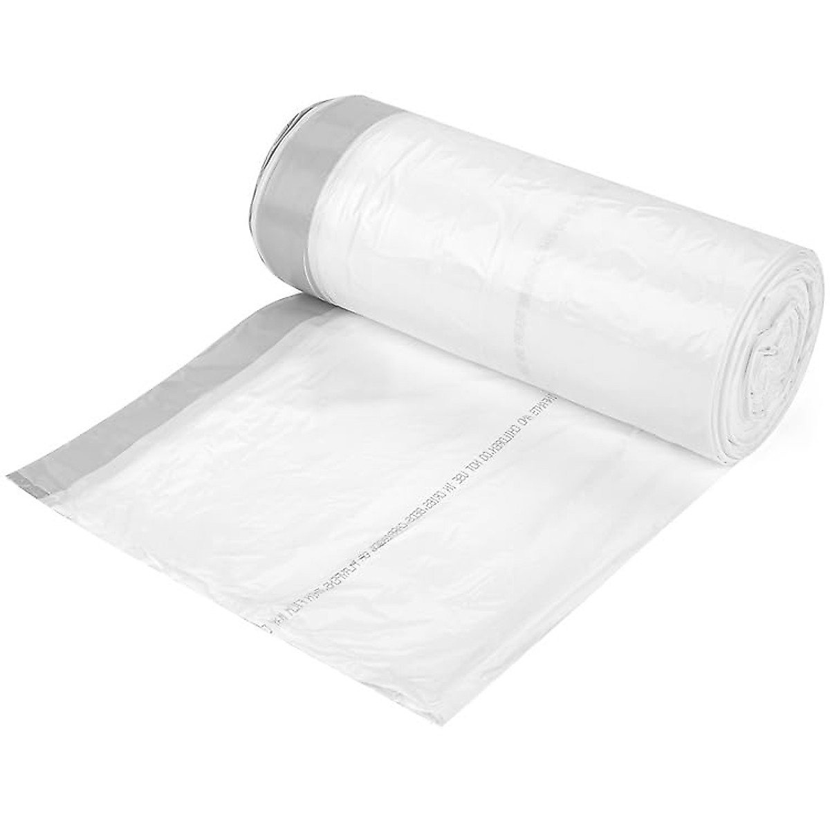 Commander 13 Gallon 0.78 MIL White Plastic Trash Bags Unscented - 24" x 27" - Pack of 120, For Home, Kitchen, Commercial, & Office