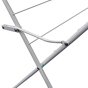 JVL Three-Tier Folding Concertina Laundry Washing Clothes Horse Airer, White,138 x 63