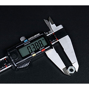 Accusize Industrial Tools 0-8'' / 0-200 mm Elctronic Digital Caliper with Extra Large Screen, Left-Hand, 0.0005''/0.01 mm Resolution, Ab11-L108