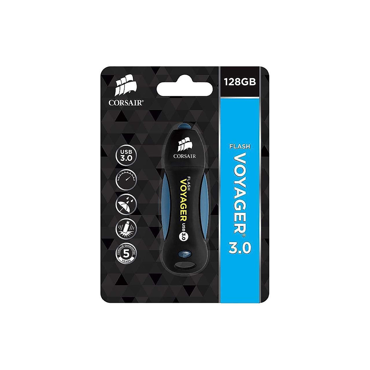 Corsair 128 GB USB 3.0 Flash Voyager Flash Drive, Black