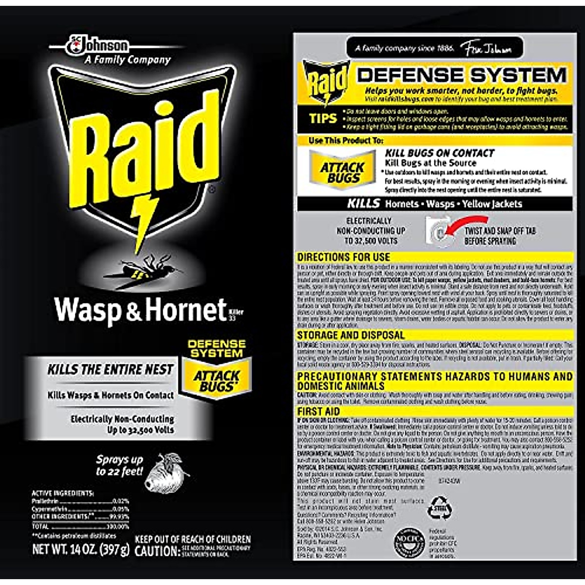 Raid Wasp and Hornet Killer (17.5 Ounce (Pack of 1))