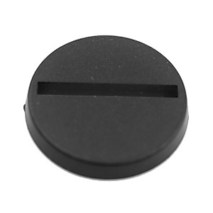 Stonehaven Miniatures 20PK - Slotted Miniature Bases, 1" Diameter - 2.5mm Slot - Designed for 28mm Scale Table Top War Game Miniatures - Plastic, Black