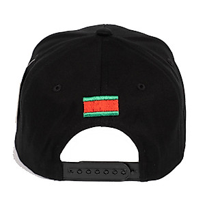 Mexican Hat Mexico State Federal Name Embroidered Snapback Flat Bill Baseball Cap (State-Michoacan) Black