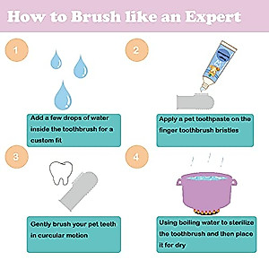 FadaStore 8 Units Pack Pet Finger Toothbrush for Dogs & Cats, Extra Soft Silicone Bristles Professional Dog Toothbrush & Cat Toothbrush, Easy Teeth Cleaning for Dog Dental Hygiene