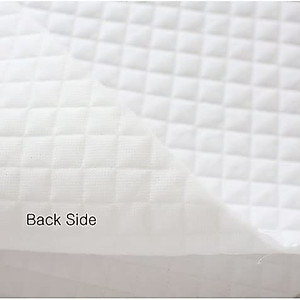 Premium Pre Quality Quilted Cotton Fabric by The Yard 44" Solid, Unbleached Cotton, Linen (Snow White(B2220))