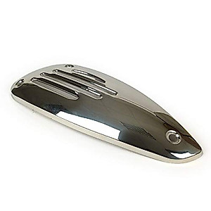 Genuine OEM Exhaust Heat Shield for Vespa ET2, ET4, LX, LXV, Primavera, S, Sprint 50cc - 150cc OEM# 479178, 841820, 845465, B013966, B0139665, 8454655 (Chrome)