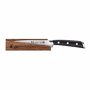 Cangshan TS Series 1020700 Swedish 14C28N Steel Forged 5-Inch Utility Knife and Wood Sheath Set