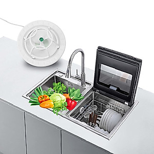 Zerodis Mini Dishwasher, High Speed Vibration 15 Minutes Smart Shutdown Portable Dishwasher for Apartment (US Plug)