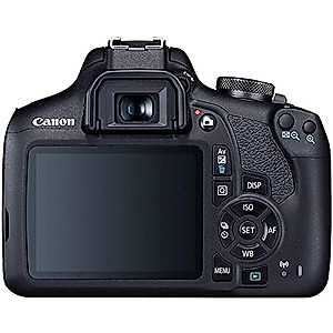 Inspire Digital Canon EOS Rebel 2000D DSLR Camera with 18-55mm is II Lens Bundle + Canon EF 75-300mm f/4-5.6 III Lens and 500mm Preset Lens + 64GB Memory + Padded Case (Renewed)