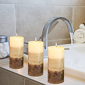 Petristrike Pillar Candles, Scented Candle, Set of 3 Vanilla Cupcake Aromatherapy Candles for Home Scented, Woman Gifts, Bathroom, Spa, Wedding (3 × 6")