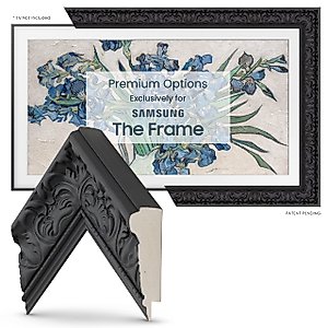 Deco TV Frames -Tuscan Matte Black Compatible ONLY with Samsung The Frame TV (Fits 2021-2024 Frame TV, 55")