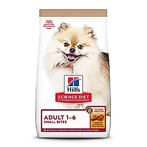 Hill's Science Diet Adult No Corn, Wheat or Soy Small Bites Dry Dog Food, Chicken Recipe, 4 lb. Bag